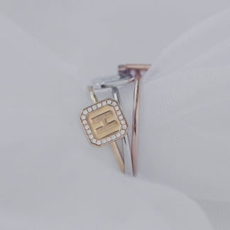 Letter Ring - Round Brilliant Diamond – Amour Jeweller